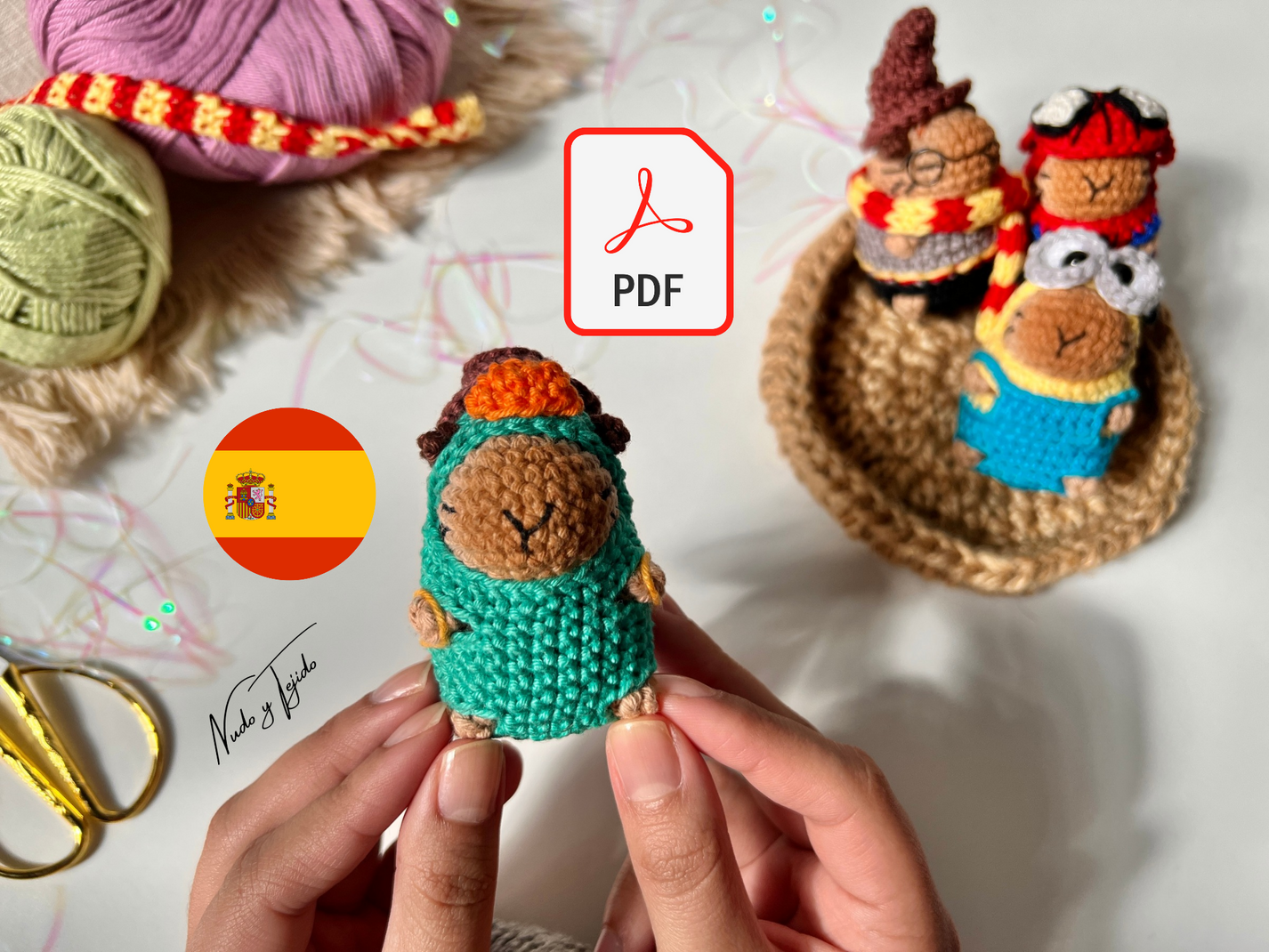 Perry el Ornitorrinco Disfraz Capibara Patrón PDF Español, Portugués ...